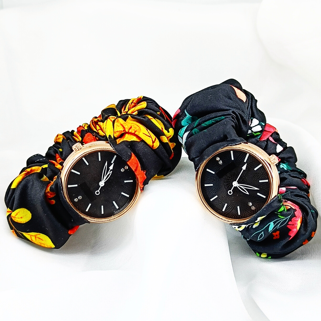 Printed Scrunchie Watch - Raven Collection - By Fairy & Rose – Fairy ...
